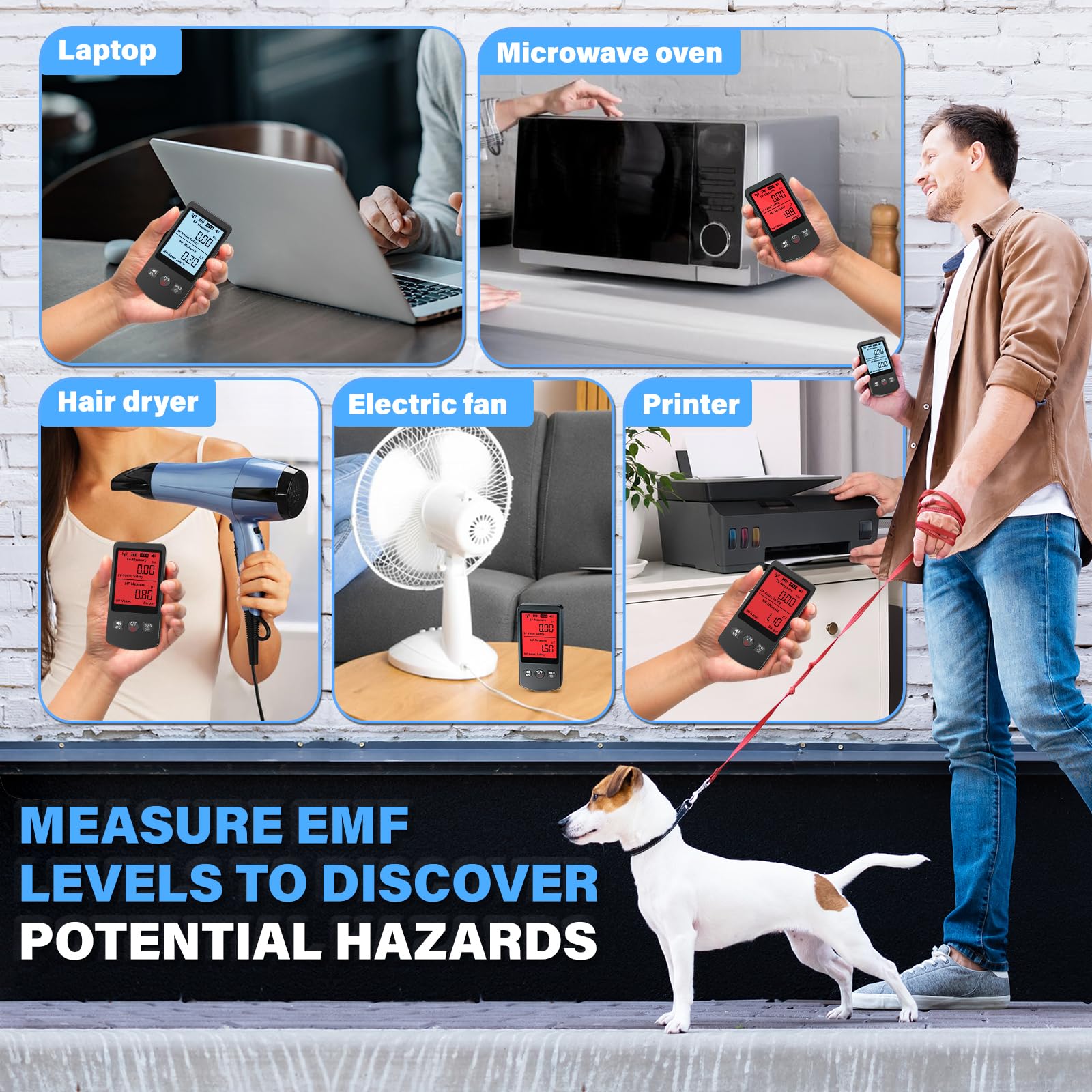 COLOR TREE EMF Meter Rechargeable Electromagnetic Field Upgrated 3-in-1 ...