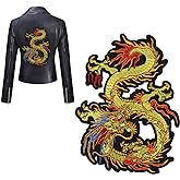 Amazon.com: Blue Dragon Patches Dragon Embroidered Applique Iron On ...