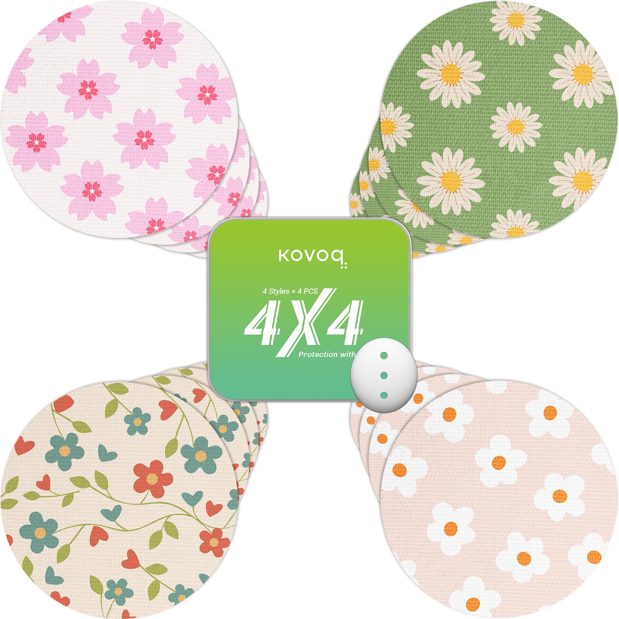 Kovoq - Dexcom G7 Over Patches, 16 Printed Waterproof Dexcom Stelo & G7 ...