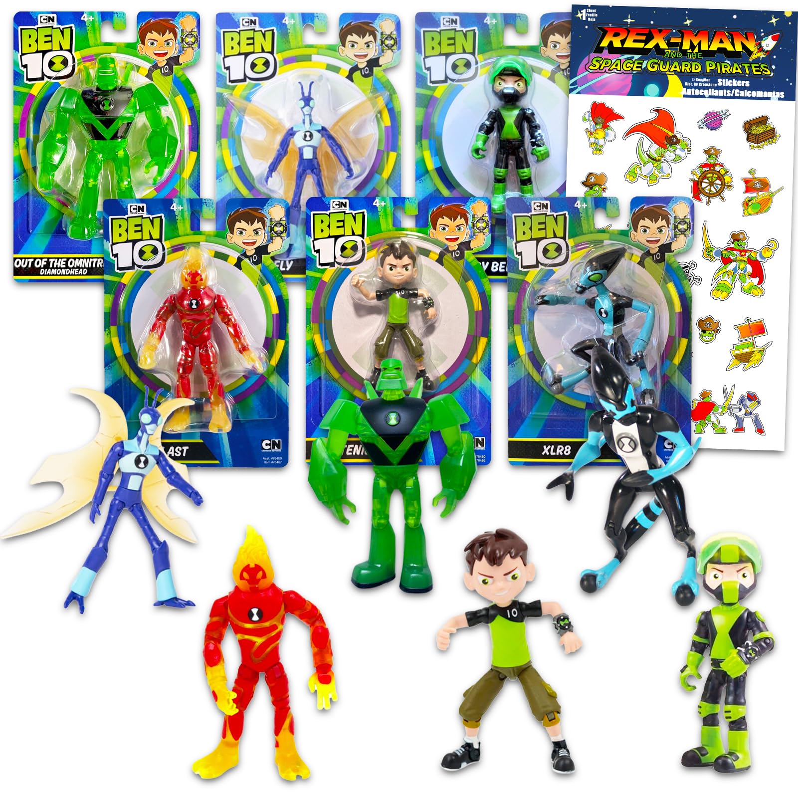 Mua Ben 10 Figure Pack for Kids - Bundle with 6 Ben 10 Action Figures Featuring Ben 10, Stinkfly ...