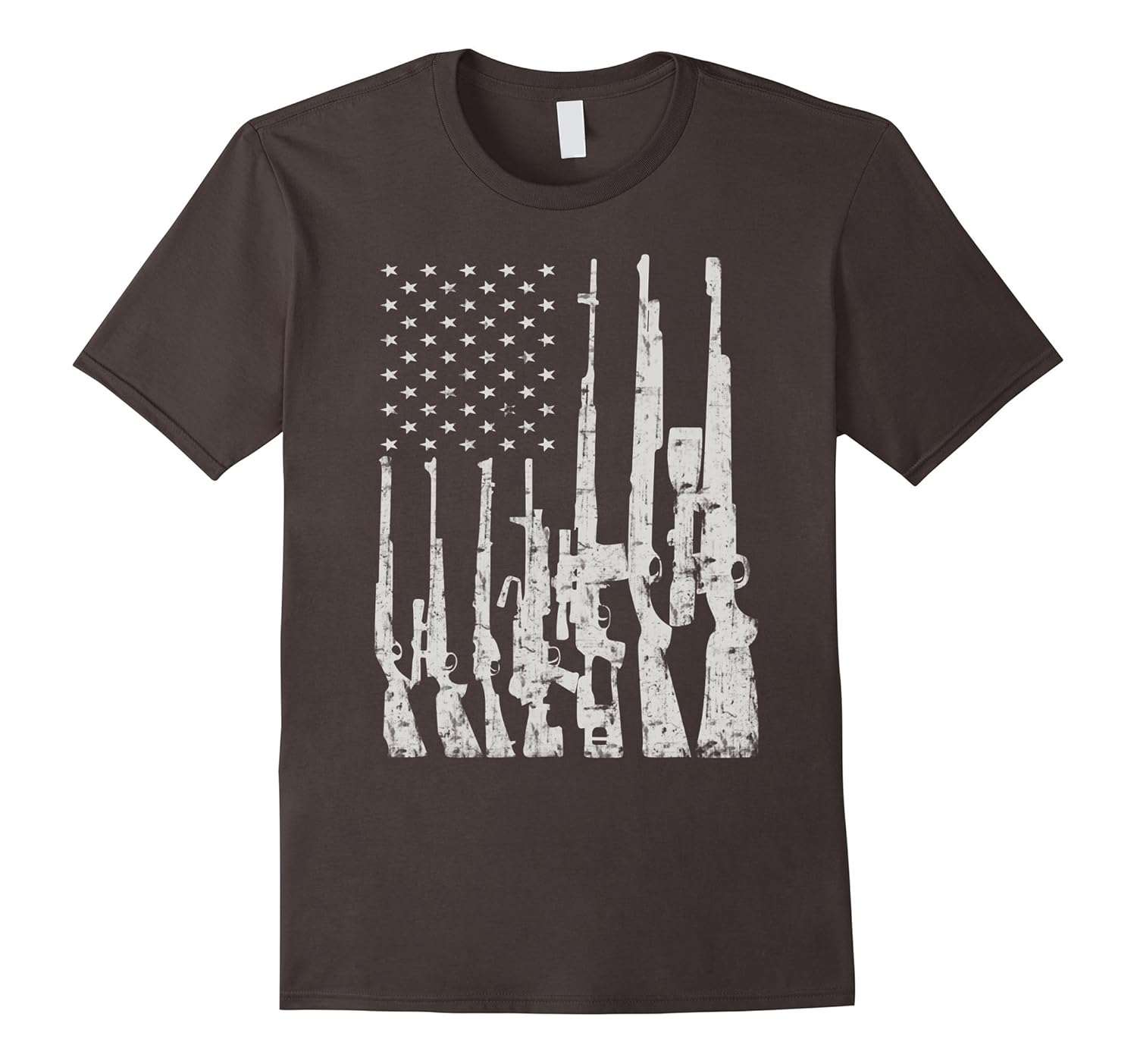 Big American Flag With Machine Guns T-Shirt Gun Flag Shirt-Vaci – Vaciuk