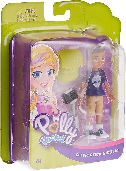 Mattel Polly Pocket Active Pose Doll - Selfie Stick Nicolas: Amazon.fr ...