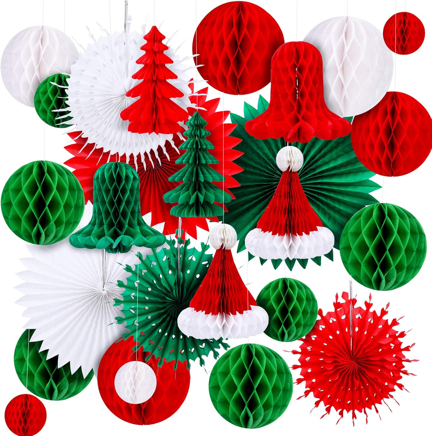 Konsait Christmas Party Decoration Set Hanging Paper Honeycomb konsait-christmas-party-decoration-set-hanging-paper-honeycomb