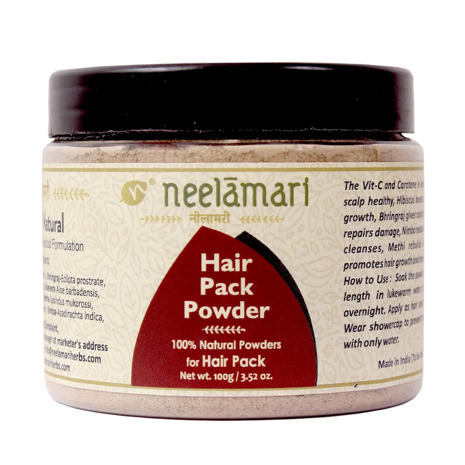 Buy Neelamari Hair Pack Powder (100g) Online at Low Prices in India ...