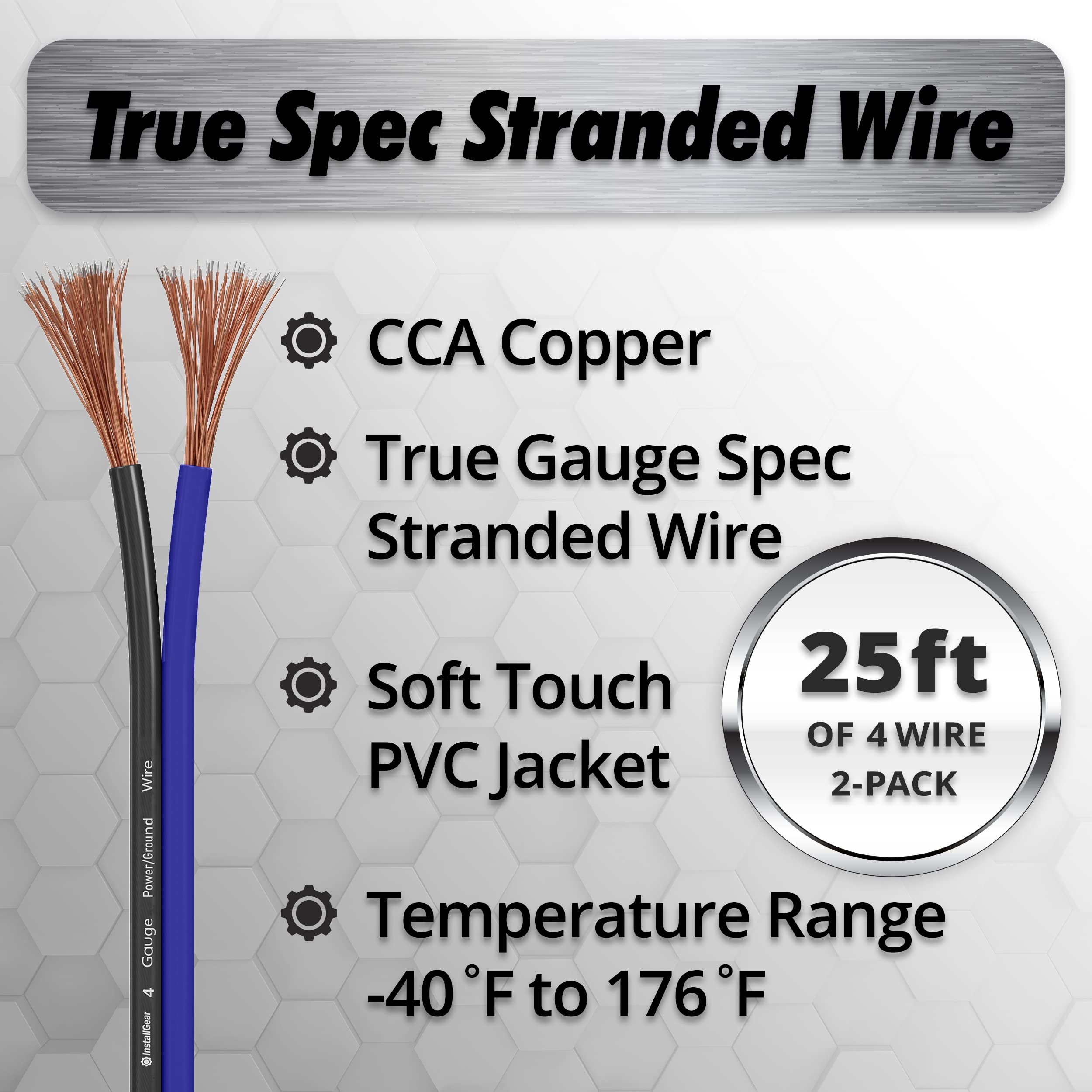 Mua InstallGear 4 Gauge Wire (50ft) Copper Clad Aluminum CAA - Primary ...