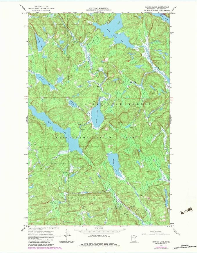 Amazon.com : YellowMaps Marion Lake MN topo map, 1:24000 Scale, 7.5 X 7 ...