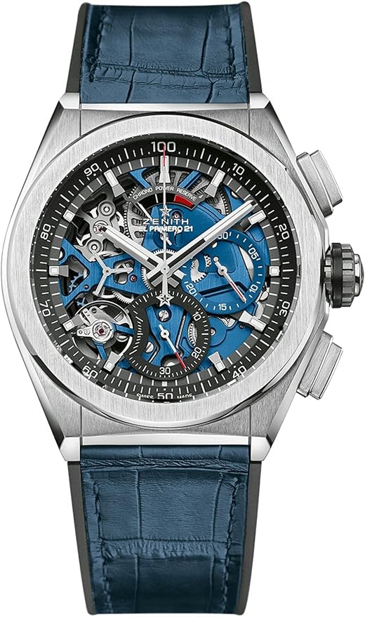 Amazon.com: Zenith Mens Defy El Primero 21 44mm Titanium Skeleton Blue ...