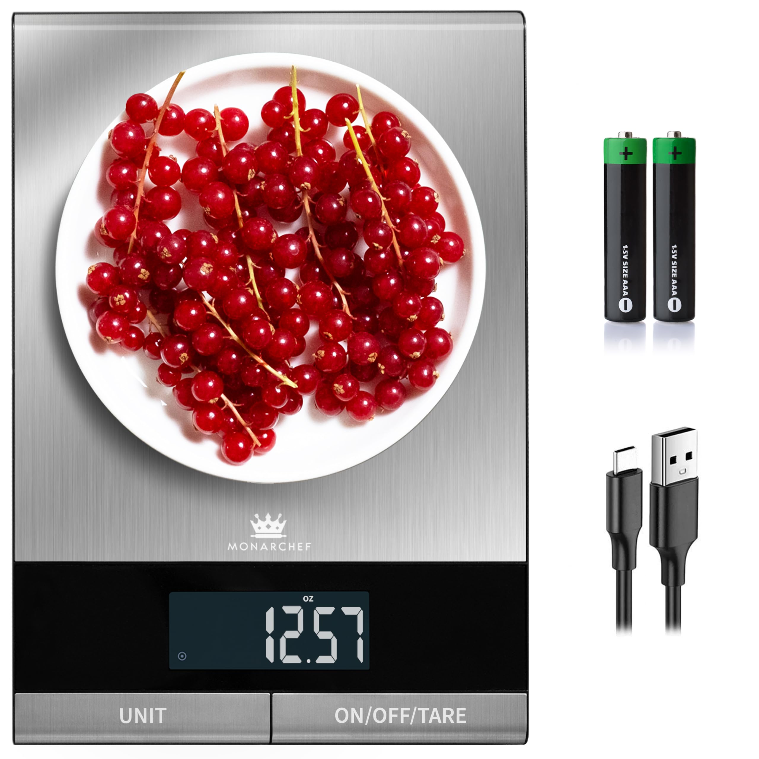 Monarchef Digital Food Scale for Kitchen, Baking, Cooking, and Meal ...