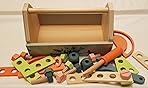 Amazon.com: Wooden Tool Toy Toolbox Toddler Educational Construction ...