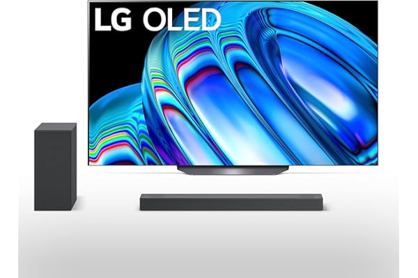 LG 55-inch Class OLED B2 Series 4K Smart TV with Alexa Built-in OLED55B2PUA & LG S75Q 3.1.2ch ...