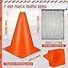 30 Pack 7 Inch Plastic Traffic Cones Sports Training Agility Marker ...
