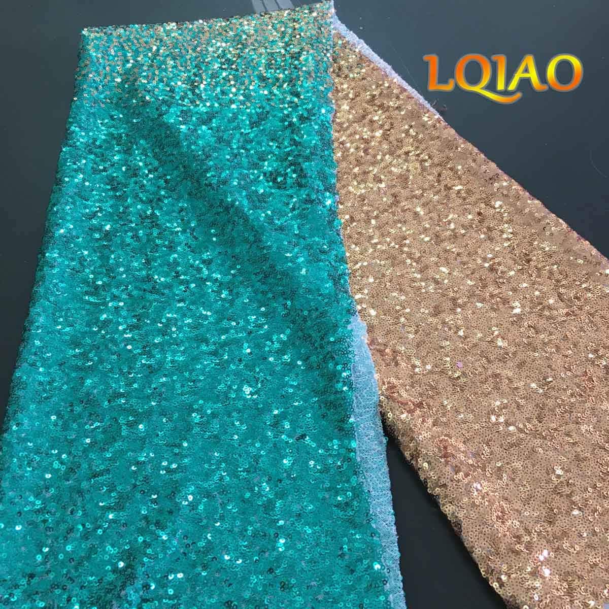 Amazon.com: 1 Yard Sequin Fabric Gradient Color Changing Green Light ...