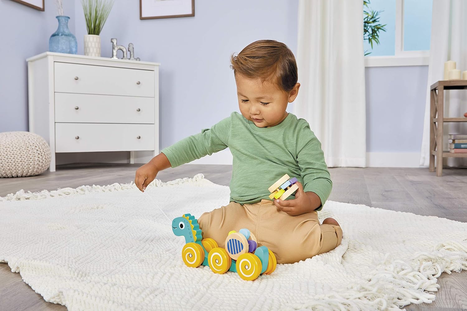 Little Tikes Wooden Critters Pull Toy – With 2 Removable Cargo Pieces ...