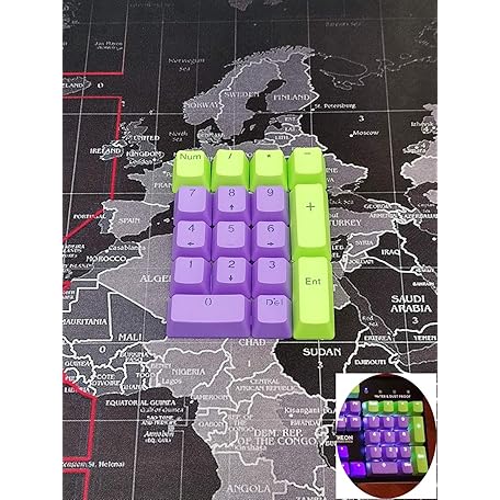 Mua 17 Keys Numeric Keypad Numpad Key Cap PBT Doubleshot Backlit ...