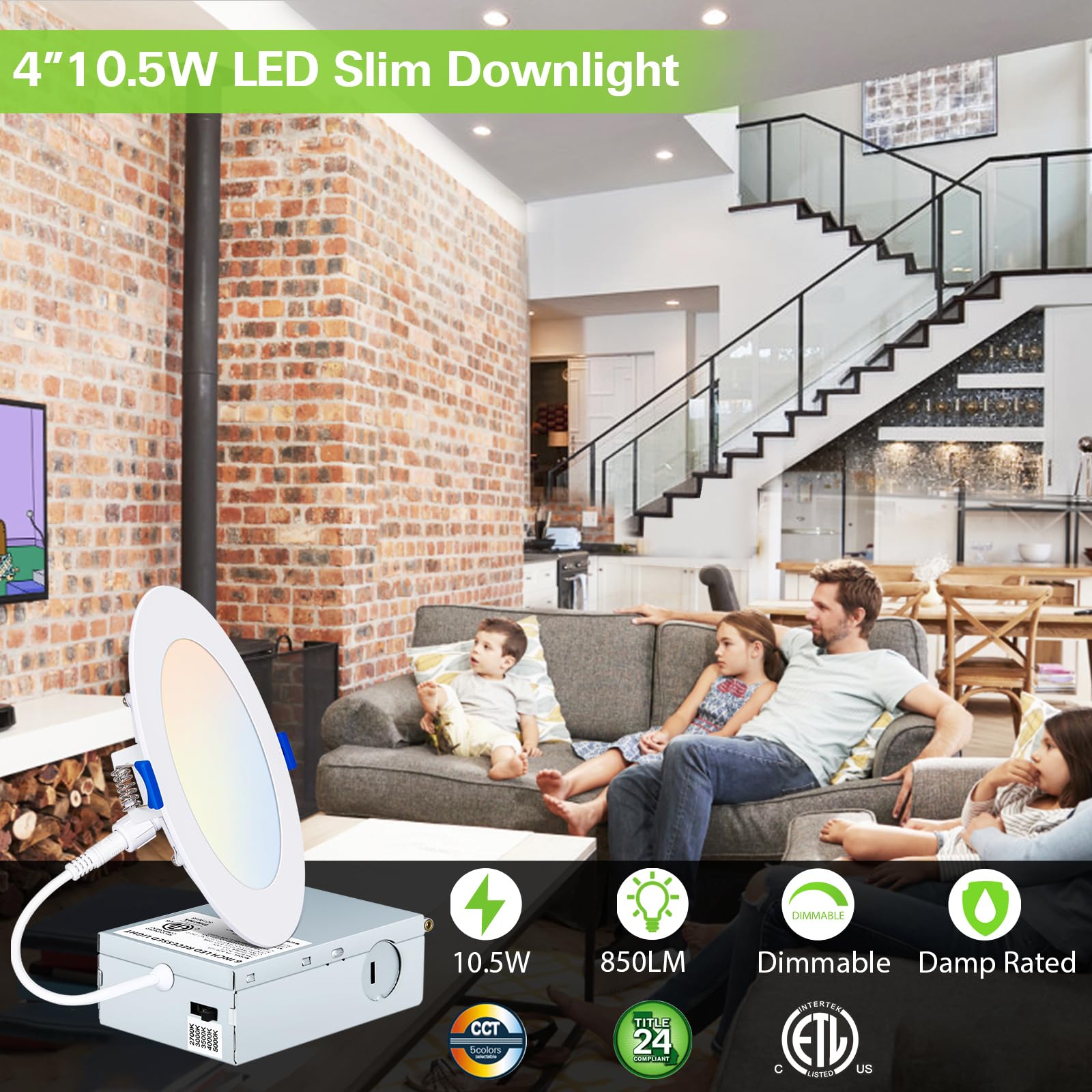 Mua hykolity 12 Pack 4 Inch 5CCT LED Recessed Ceiling Light W/Junction ...