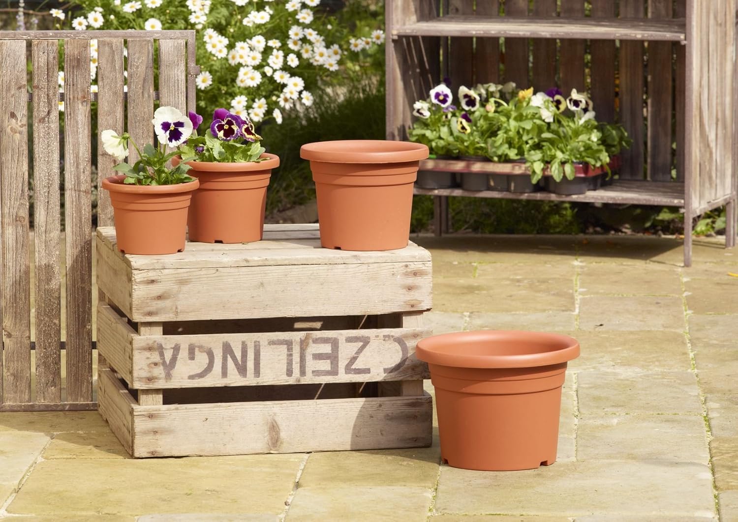 greemotion Small Garden Pots Fiona – Flower Pot – Plant Pot – Plastic ...