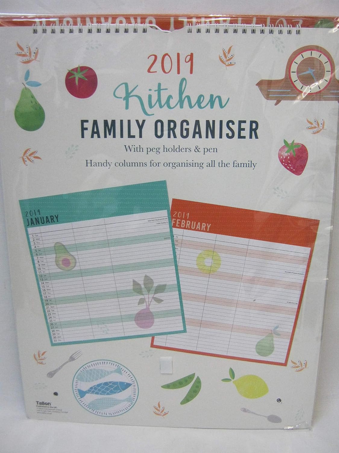 Tallon 0026 Family Calendar with Peg Hangers & Pen – BigaMart