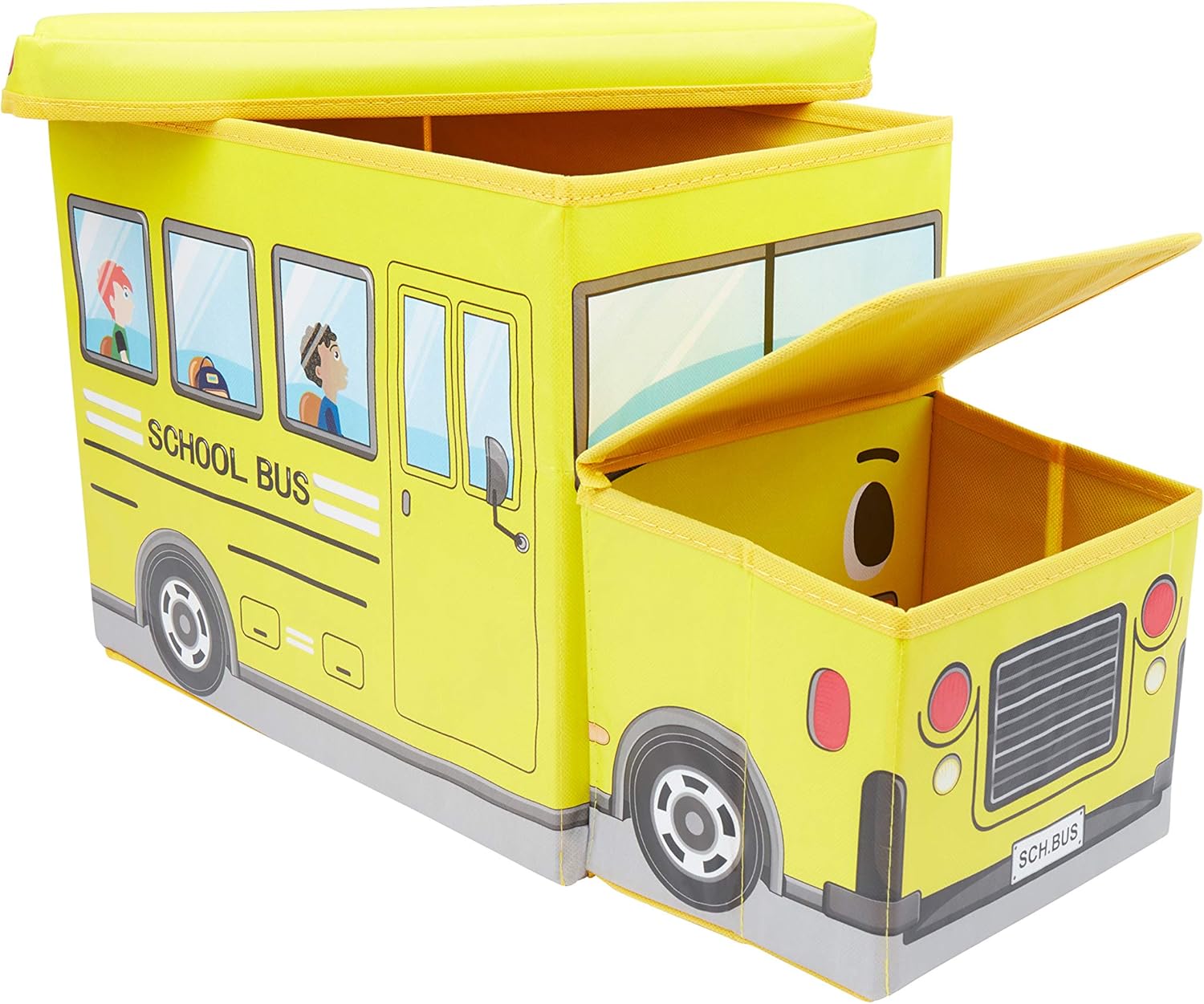 Bieco Storage Box with seat School Bus Stool with Storage Space and ...