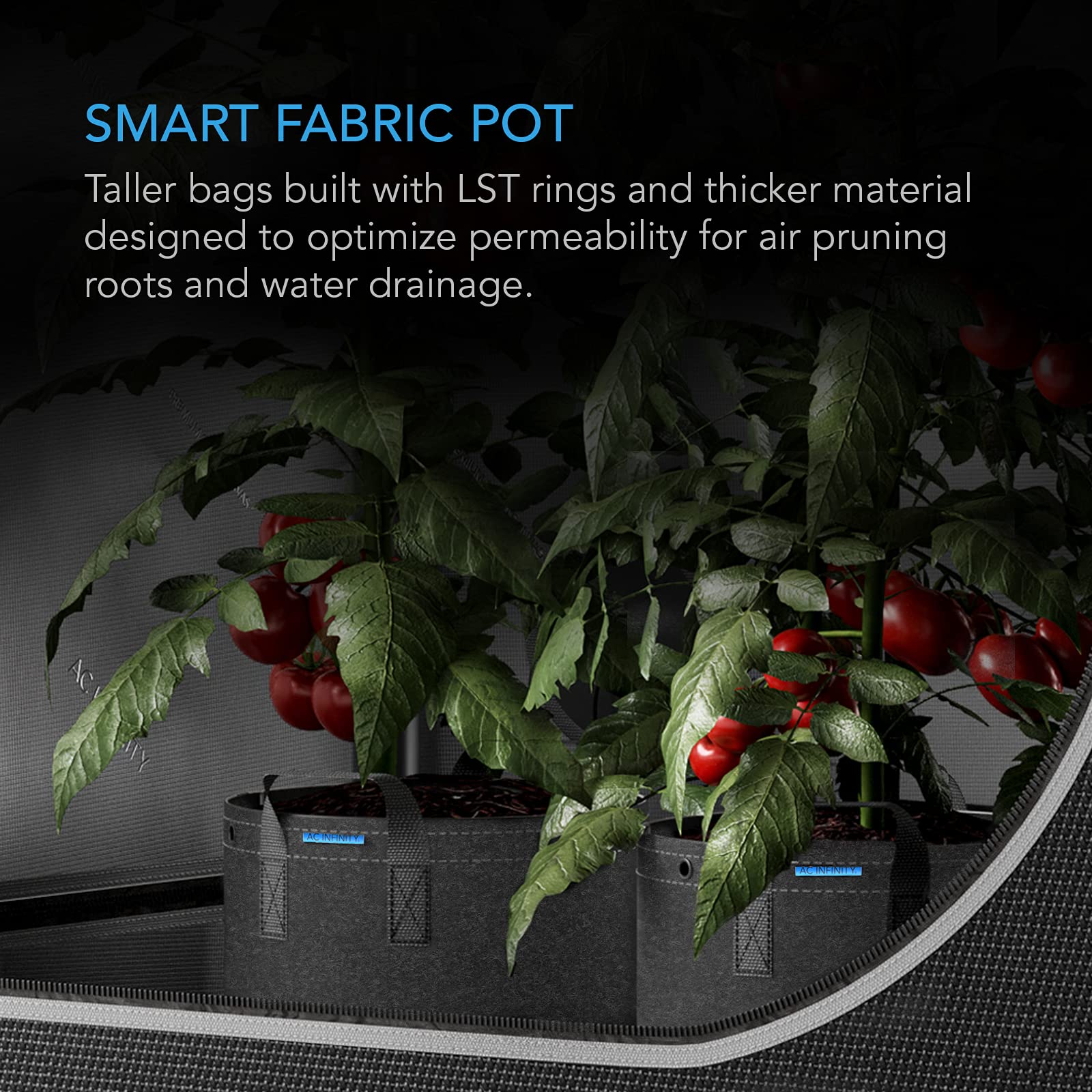 3 Gallon Fabric Pots Reusable Grow Bags Square Heavy Duty Fabric Pots ...
