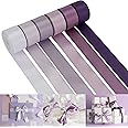 Amazon.com: HUIHUANG Lilac Ribbon 1 inch Purple Satin Ribbon Double ...