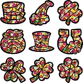 Amazon.com: 40PCS St. Patricks Day Crafts - Paper Shamrock Suncatchers ...