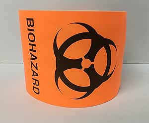 Amazon.com: 3.5x5 Orange Biohazard Hazmat Identifiers Hazard Materials ...