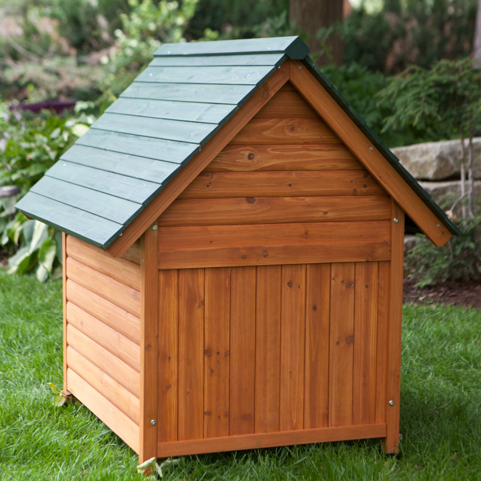 Boomer & George Boomer & George T-Bone A-Frame Dog House, Wood, Medium ...