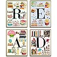 Amazon.com: Reading Posters for Classroom Reading Corner Decor,Reading ...