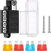 Amazon.com: RED WOLF 4 Way Blade Fuse Block Box Holder w/Standard Circuit 10V-32V DC for ...