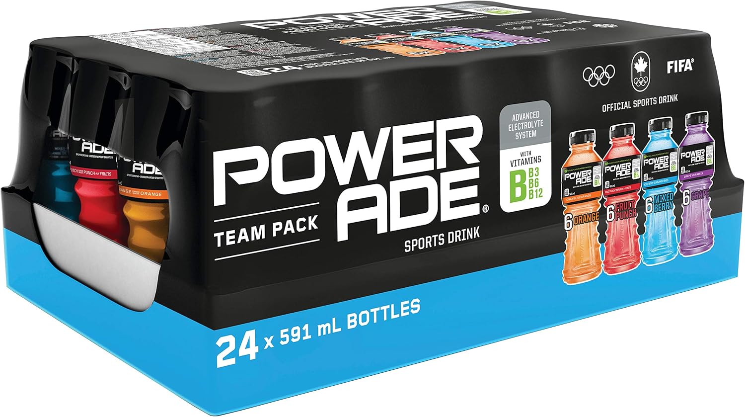 Powerade Team Pack 591ml Bottles, Pack of 24: Amazon.ca: Grocery