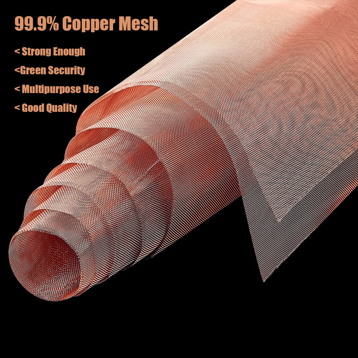 1 Pack 120 Mesh 99.9% Pure Copper Screen Woven Mesh Screen, Copper Mesh ...