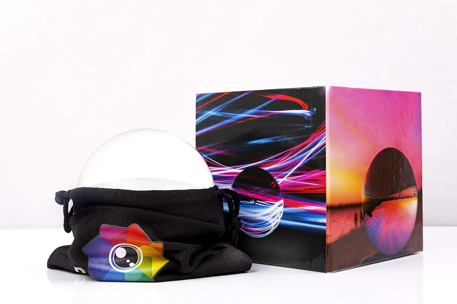 Refractique Lensball 80mm Vivid, Clear K9 Crystal Ball Photography Ball ...
