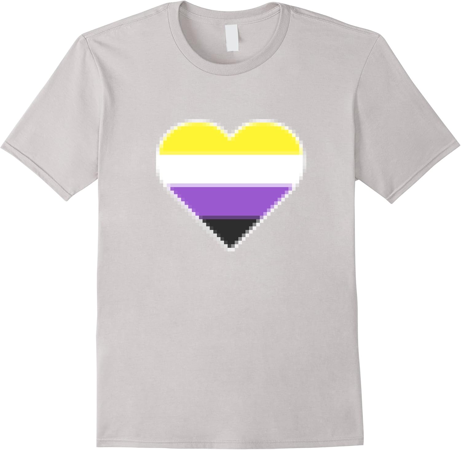 Amazon.com: Nonbinary Gender Pride Heart Flag T Shirt Non Binary NB ...