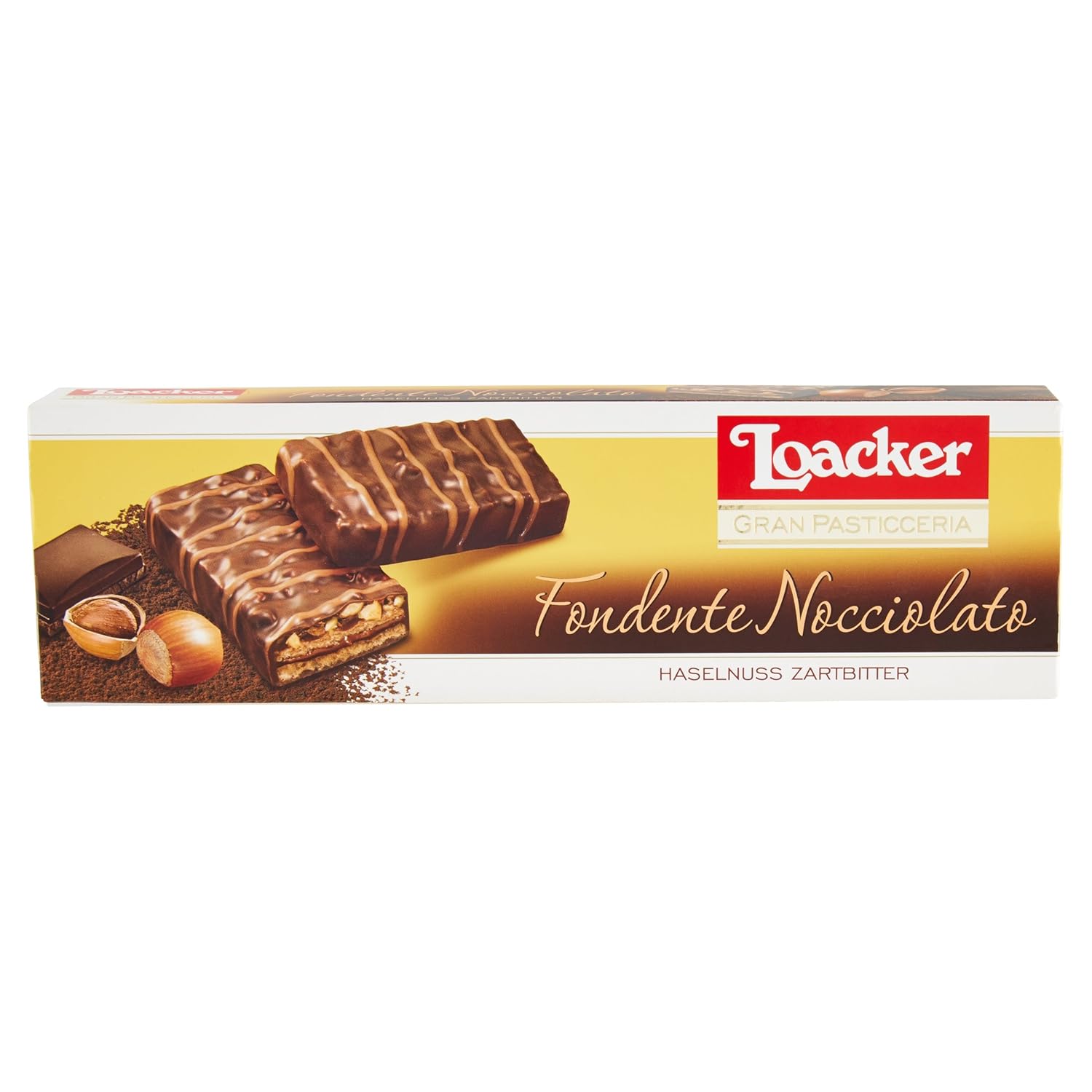 Loacker Gran Pasticceria Dark Hazelnut Chocolate Biscuits 100 g (Pack ...