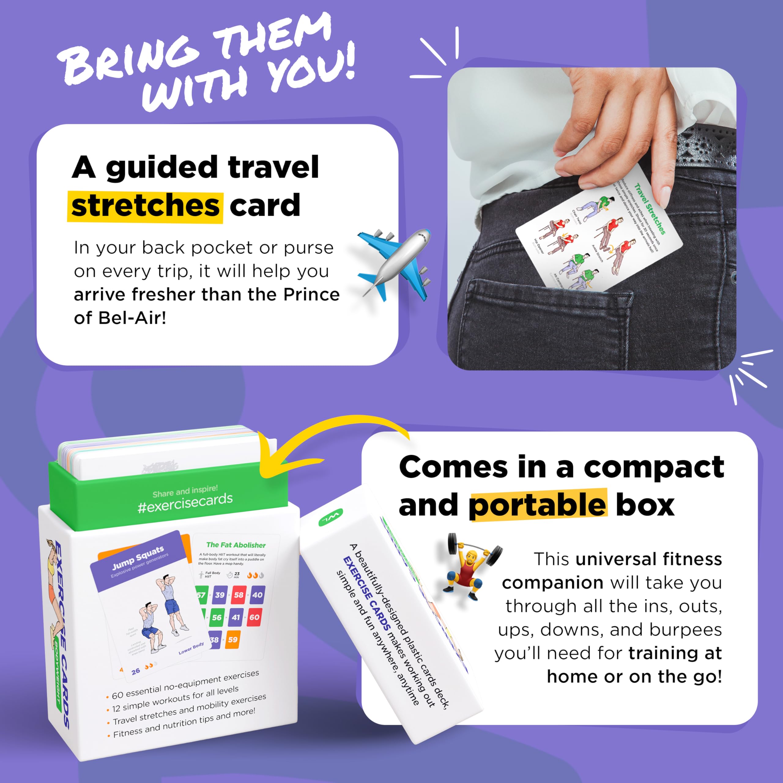 Mua Exercise Cards: Bodyweight – Premium Home & Gym Workout Flash Cards ...