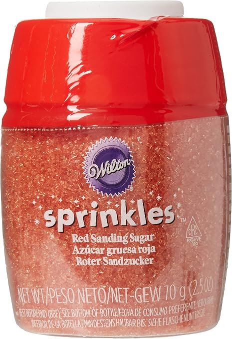 Wilton Red Sugar Sprinkles, Extra Fine, 70g (2.5oz): Amazon.co.uk: Grocery