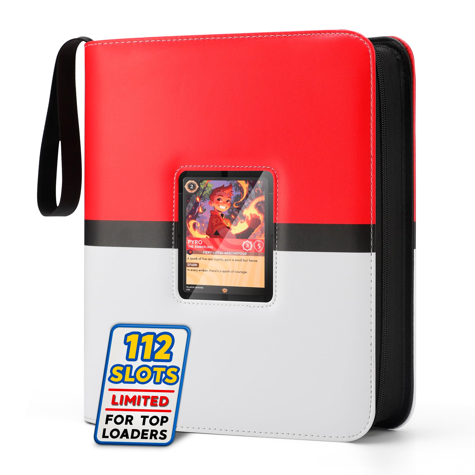 FORZAROCKET 4-Pocket Toploader Binder – Holds 112 Cards | Side-Loading ...