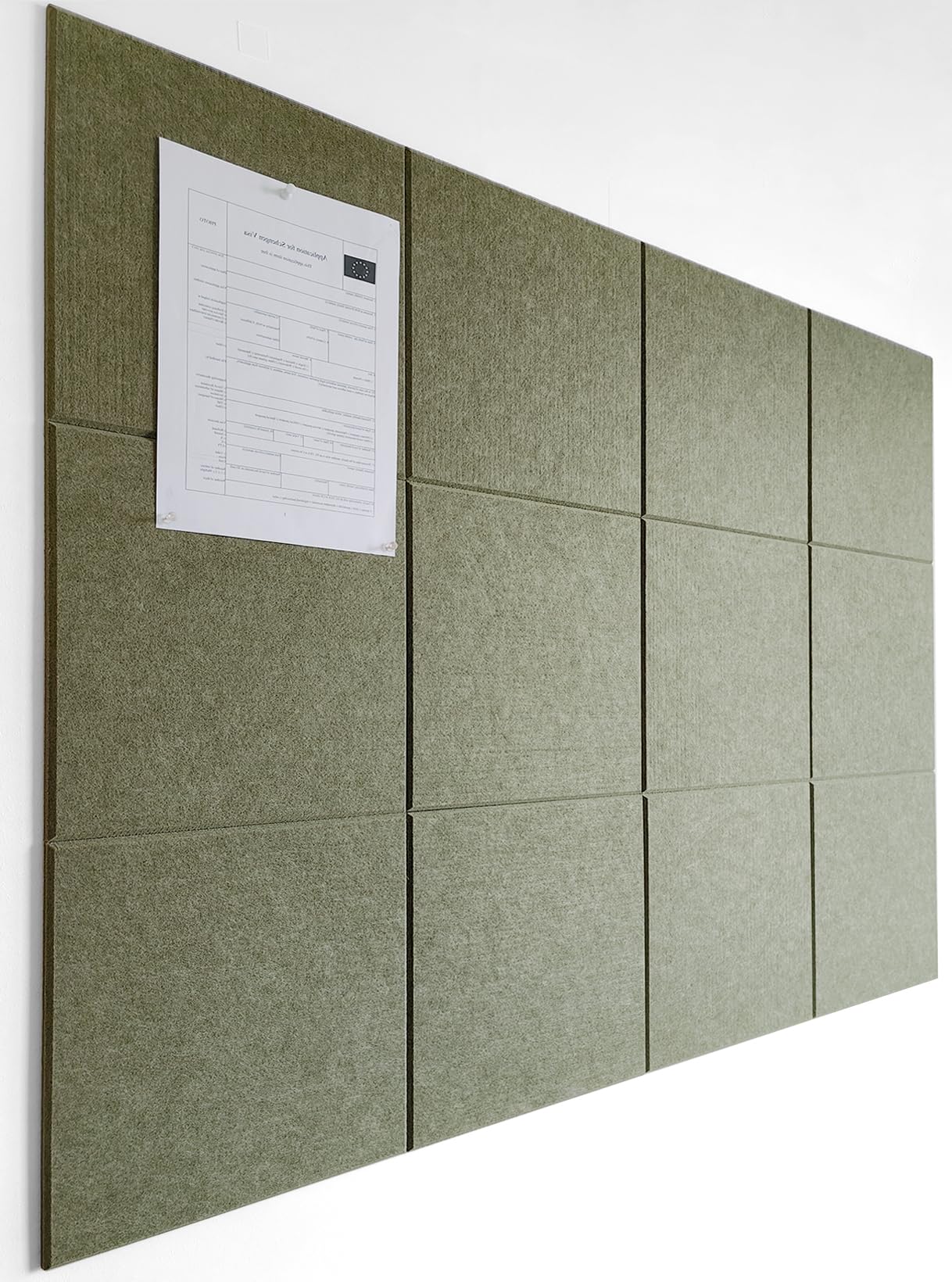 DECORITA Large Cork Board Alternative - 47"x35" 12 Pack Felt Wall Tiles ...