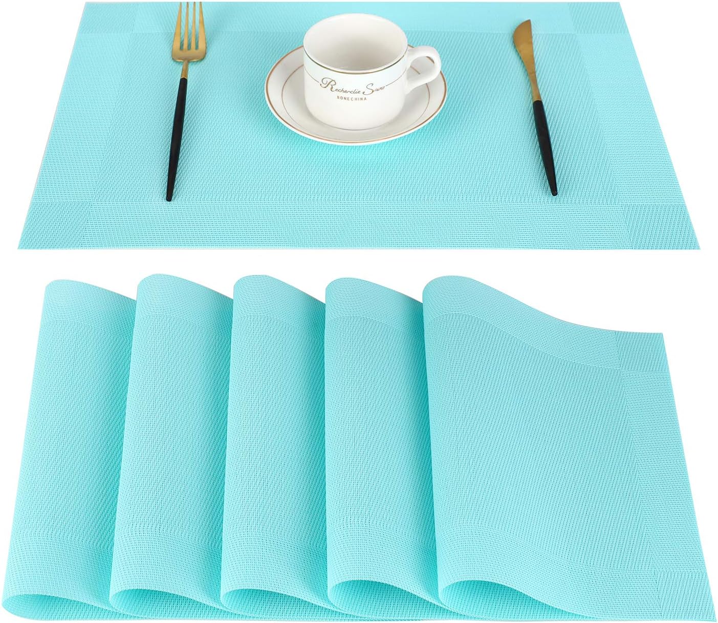 OUME Set de napperons de Table pour Table à Manger, napperons lavables ...