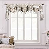 Amazon.com: Loom and Mill Luxury Waterfall Valances for Windows ...