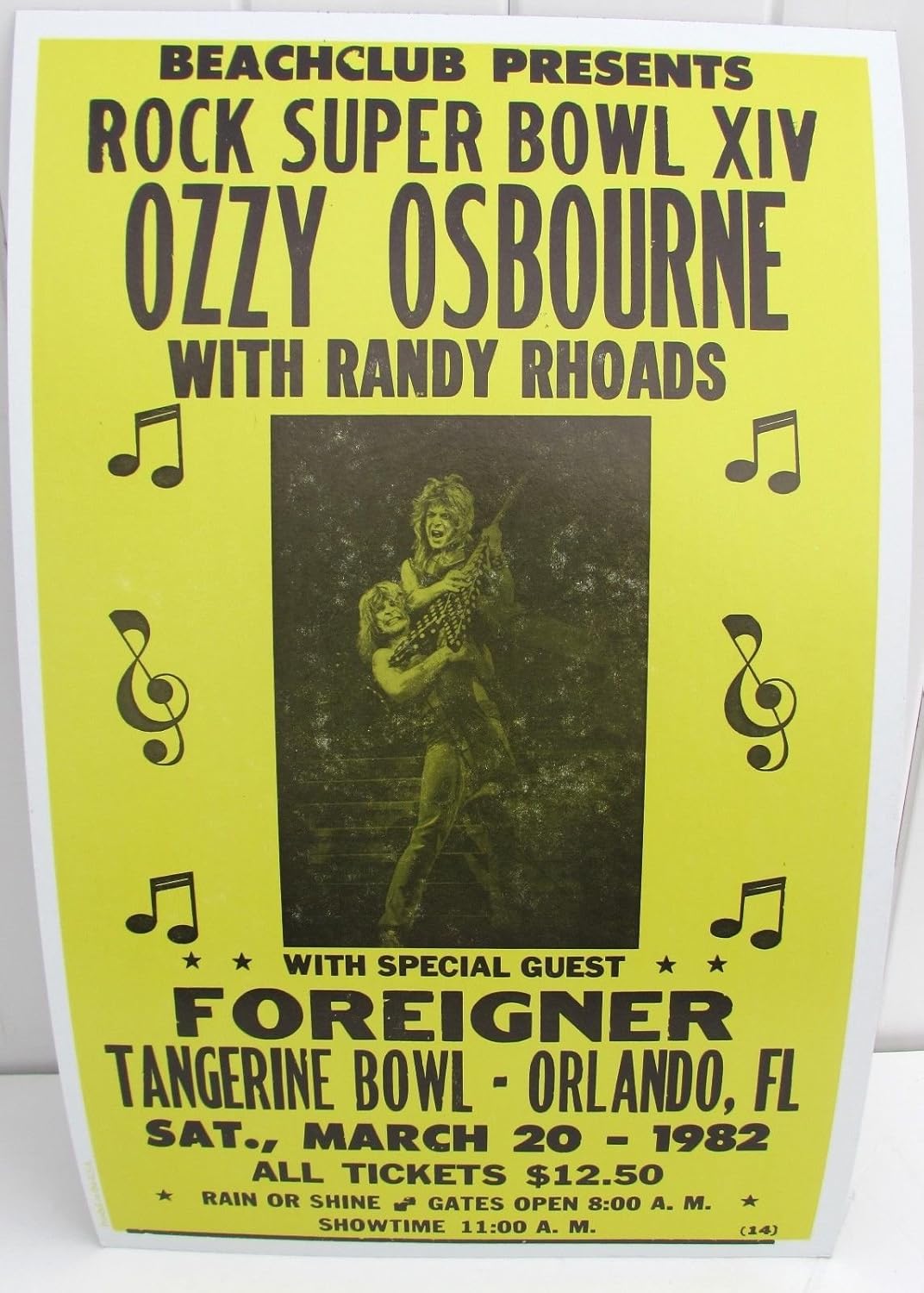 Amazon.com: Vintage Ozzy Osbourne Concert Poster Randy Rhoads, 1982 ...