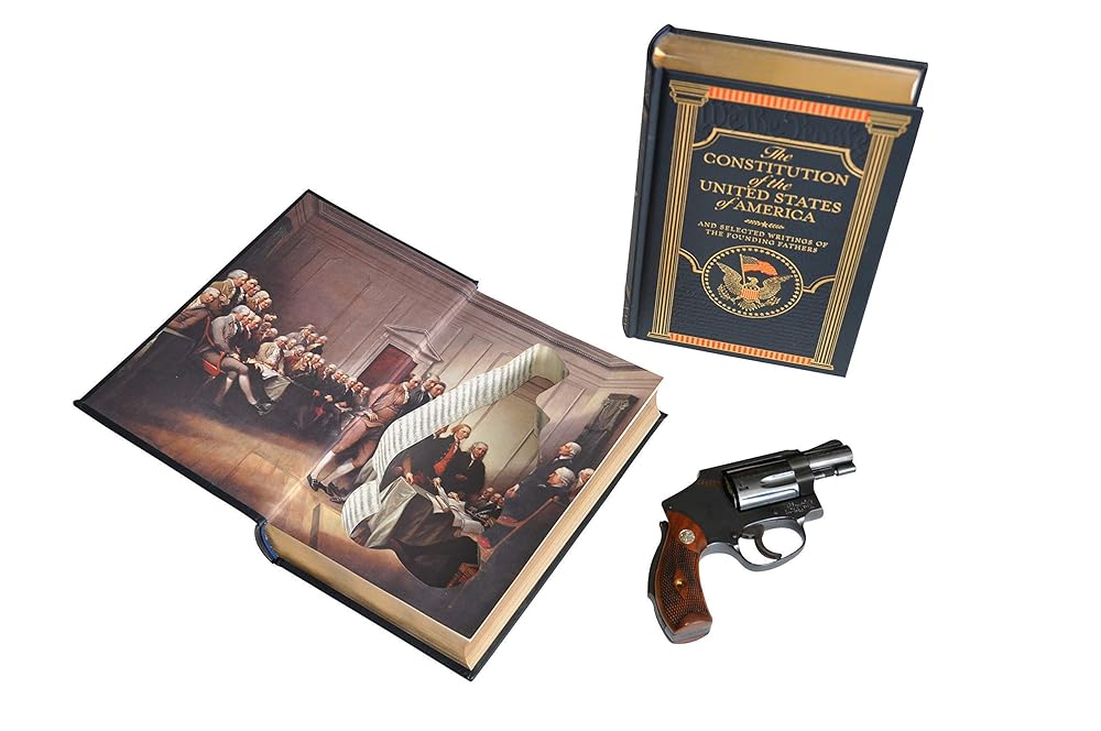 Amazon.com: Revolver Book Safe - Secret Gun Storage - US Constitution ...
