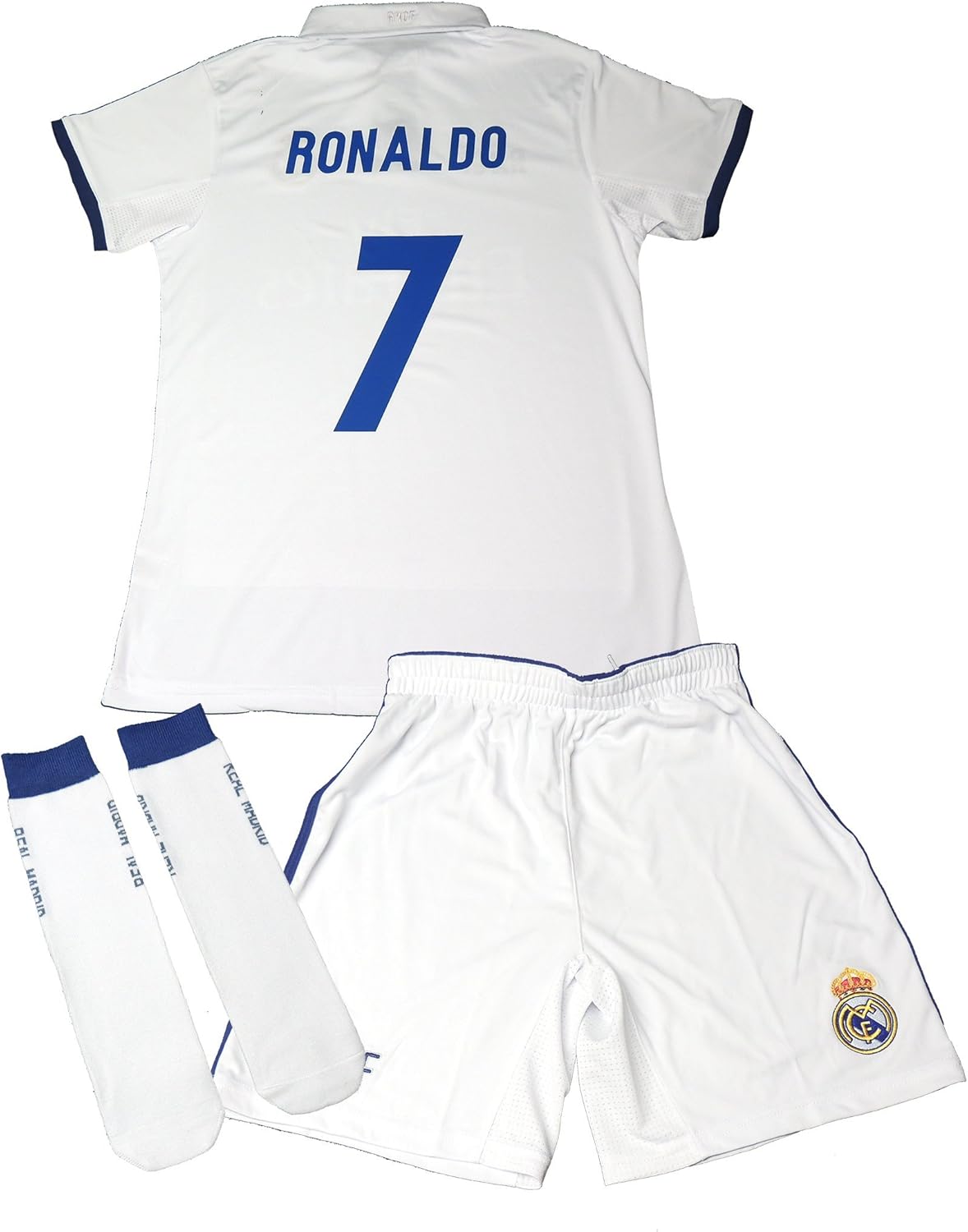 CONJUNTO REAL MADRID NIÑO CON DORSAL DE CRISTIANO RONALDO 1º EQUIPACION ...