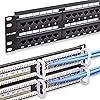 iwillink 48-Port Cat6 Patch Panel, 10Gbps RJ45 Keystone Network Panel ...