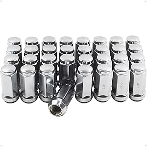 Amazon.com: Wheel Accessories Parts Set of 32 Chrome 14x1.5 Lug Nuts Closed End Acorn Truck Lug ...