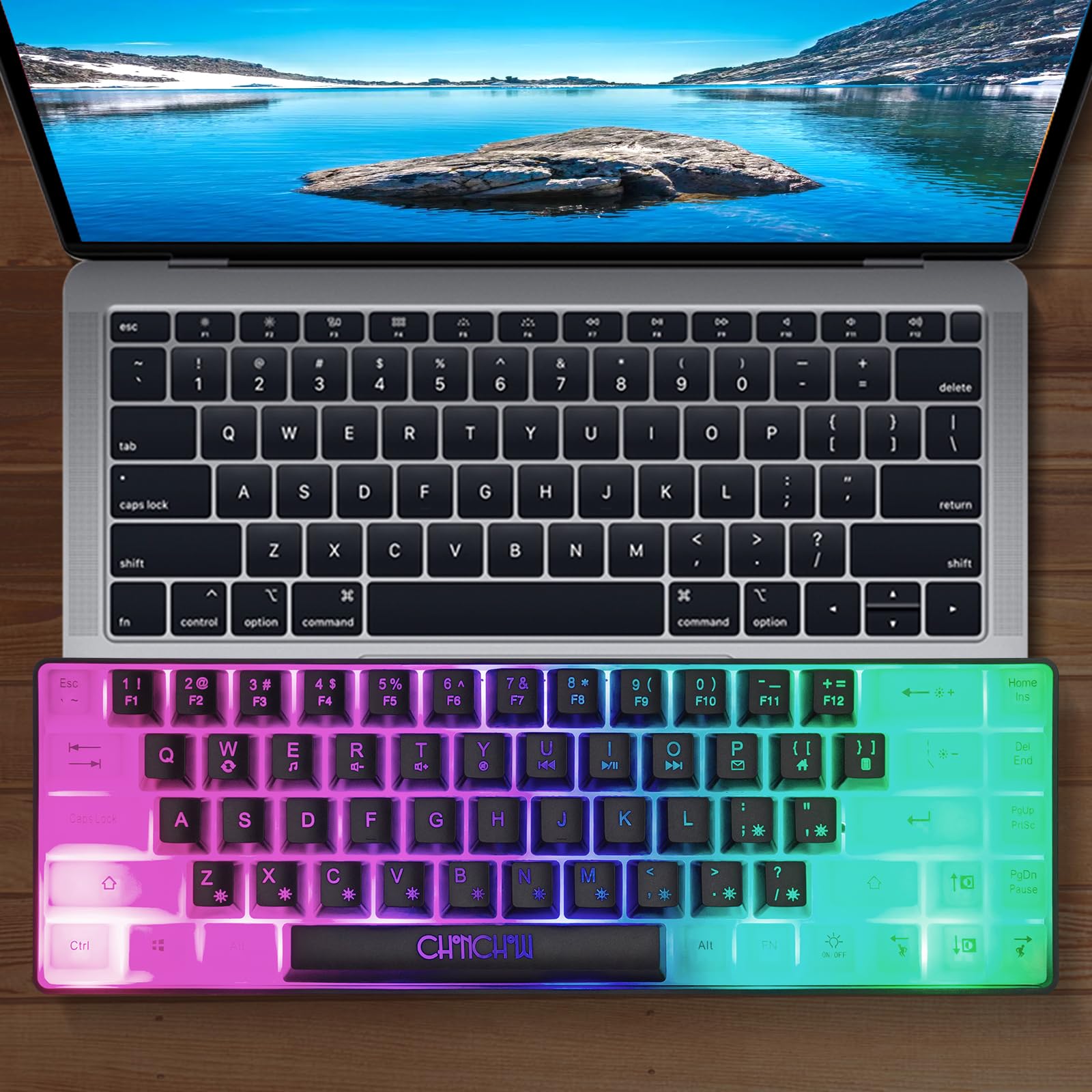 Mua CHONCHOW 60% Gaming LED Keyboard RGB 68 Keys Wired Keypad with 10 ...