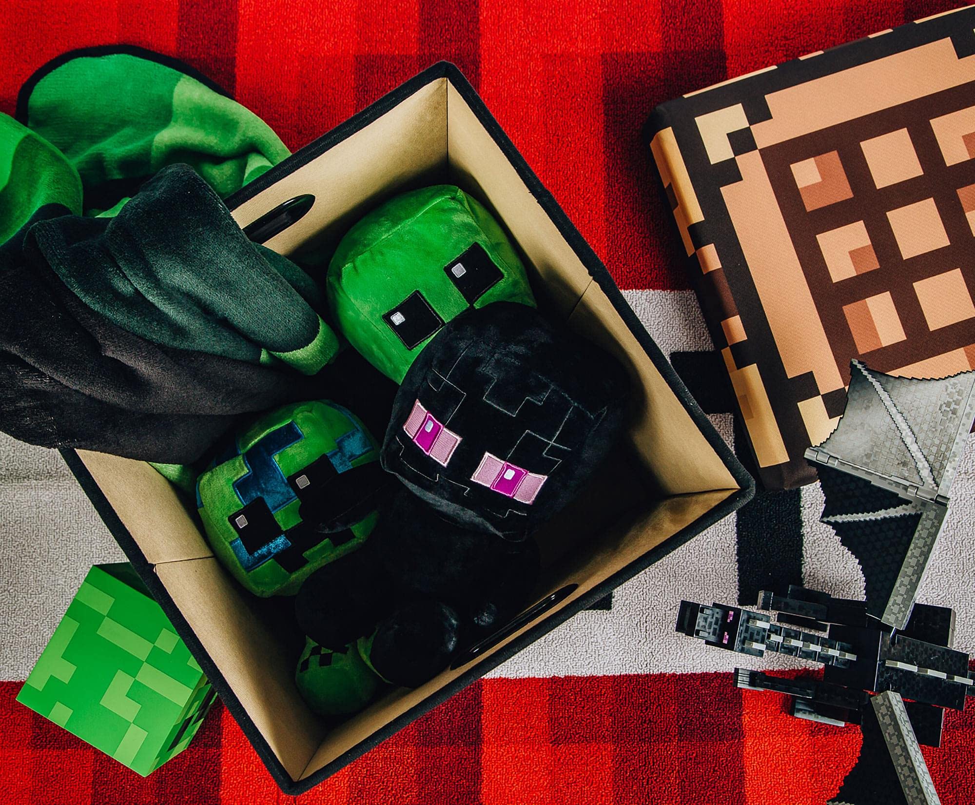 Mua Ukonic Minecraft Crafting Table 15-Inch Foldable Storage Bin Chest ...