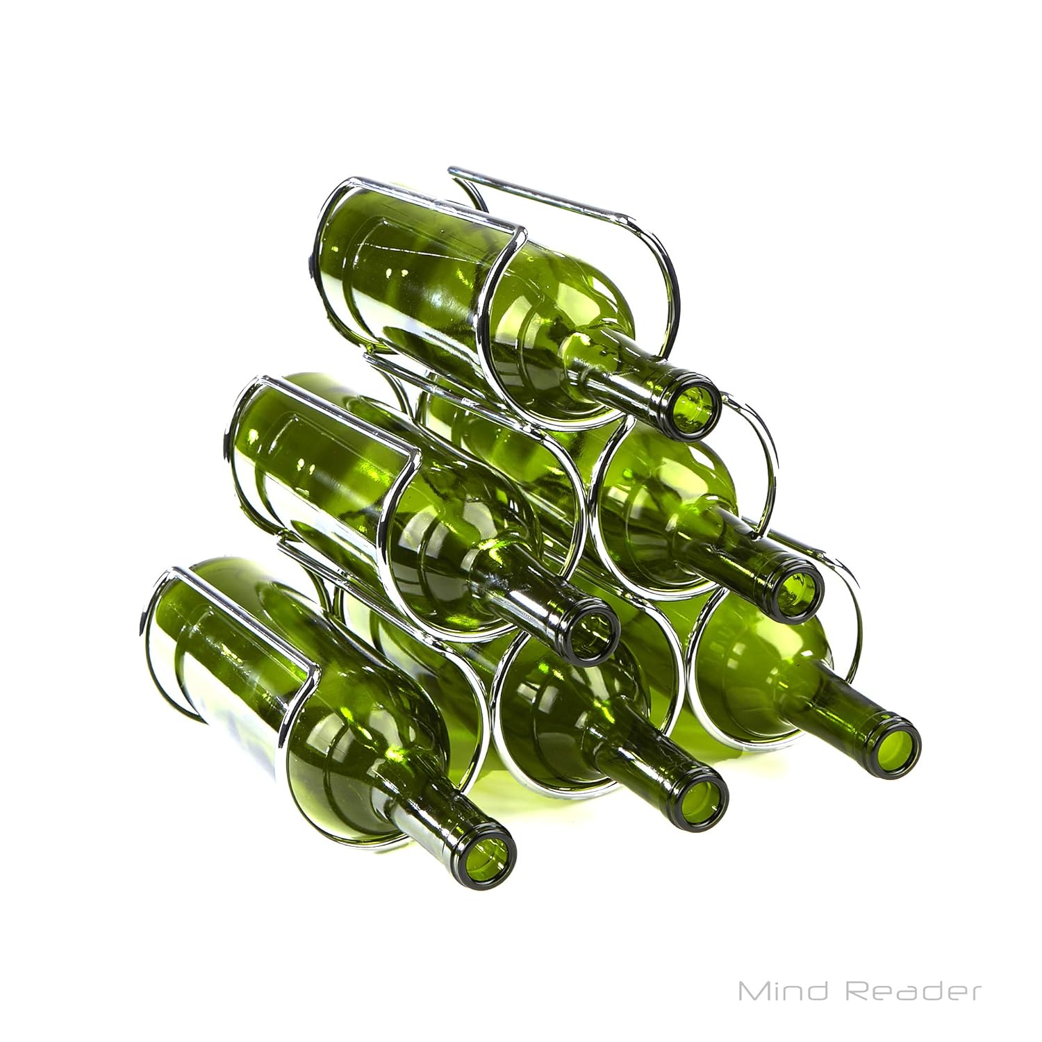 Mind Reader Wine Rack Pyramid Shaped Wine Bottle Holder, Organiser ...