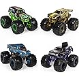 Amazon.com: Monster Jam, Official Reveal The Steel 4-Pack of Color ...