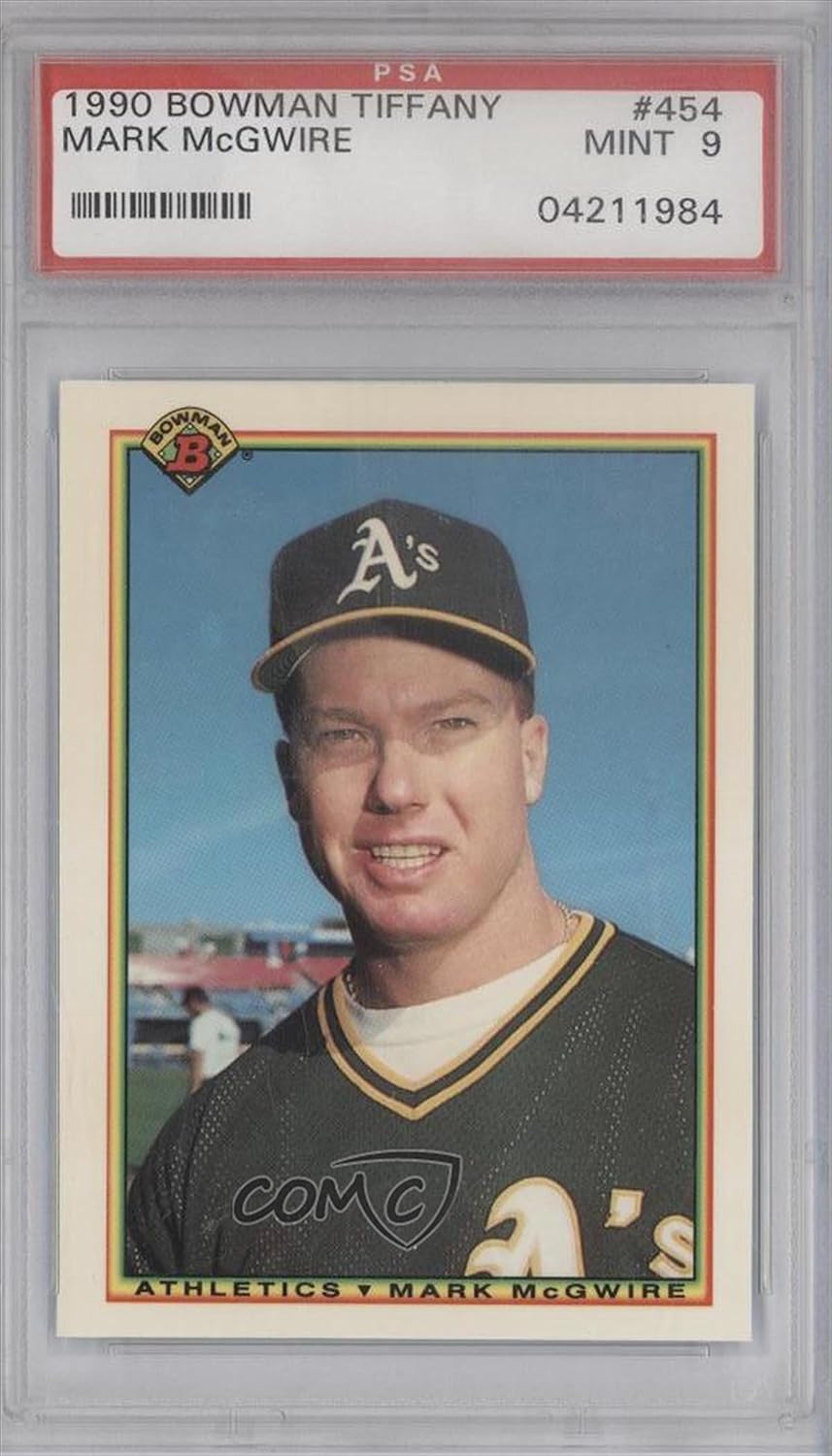 Mark McGwire PSA GRADED 9 Baseball Card 1990 Bowman Factory Set Base mark-mcgwire-psa-graded-9-baseball-card-1990-bowman-factory-set-base